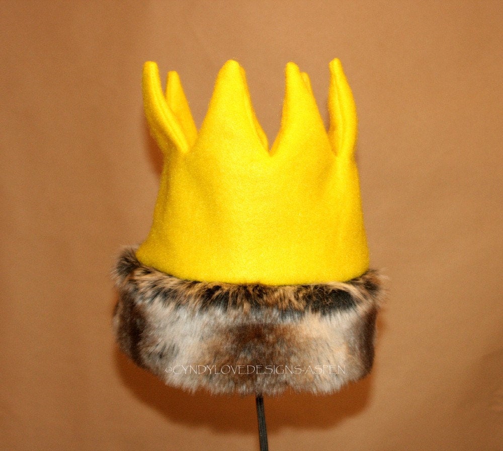 Hat, Crown, Wild Thing Crown with Faux Fur Trim, Photo Prop – Cyndy ...